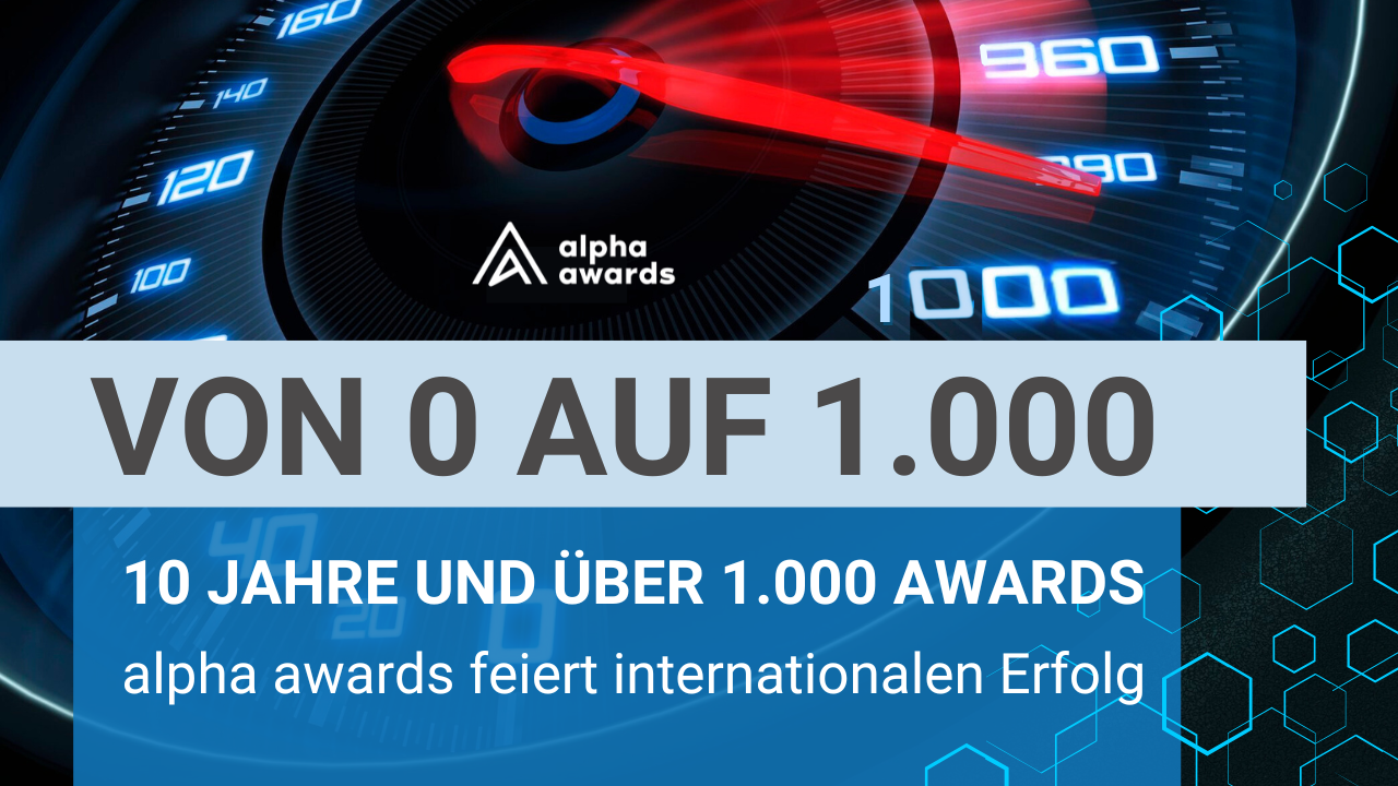 Von 0 auf 1.000: alpha awards feiert zehn Jahre und über 1.000 erfolgreich abgewickelte Wettbewerbe